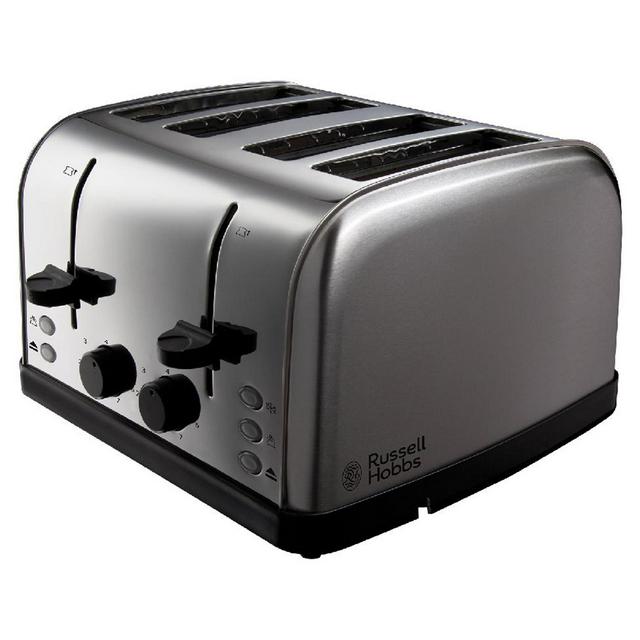 Russell Hobbs Worcester 4 Slice Brushed Toaster 18790 Sainsbury s
