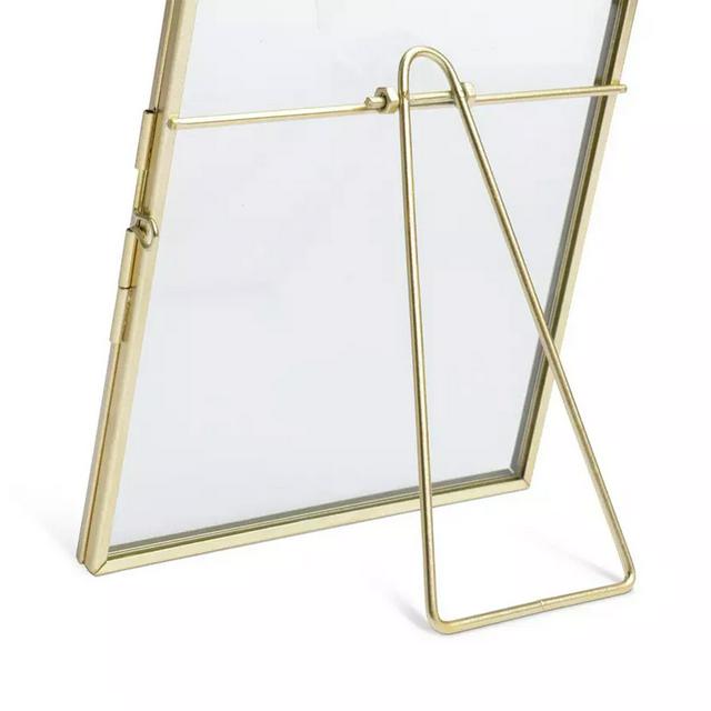 Habitat Skinny Metal Easel Picture Frame Gold 21x17cm