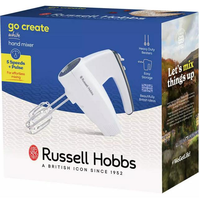 Russell Hobbs Go Create White Electric Hand Mixer 27520 Sainsbury s