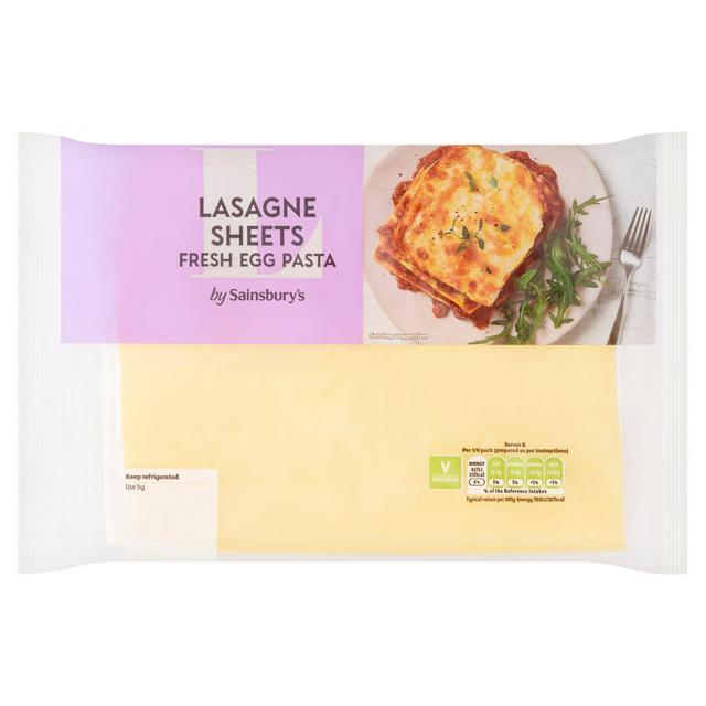 Sainsbury s Fresh Egg Lasagne Sheets 250g 2 2 Compare Prices