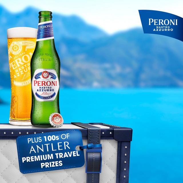 Peroni Nastro Azzurro Beer Lager Bottles 12x330ml Sainsbury s