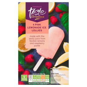 Sainsbury's Pink Lemonade Ice Lollies, Taste the Difference ...
