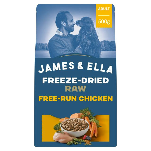 James Ella Freeze Dried Raw Free Run Chicken Adult Complete Dry Dog Food 500g